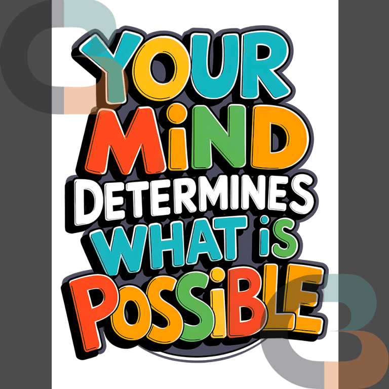 Inspirational Mindset Poster Colorful Wall Art Print - CraftBix