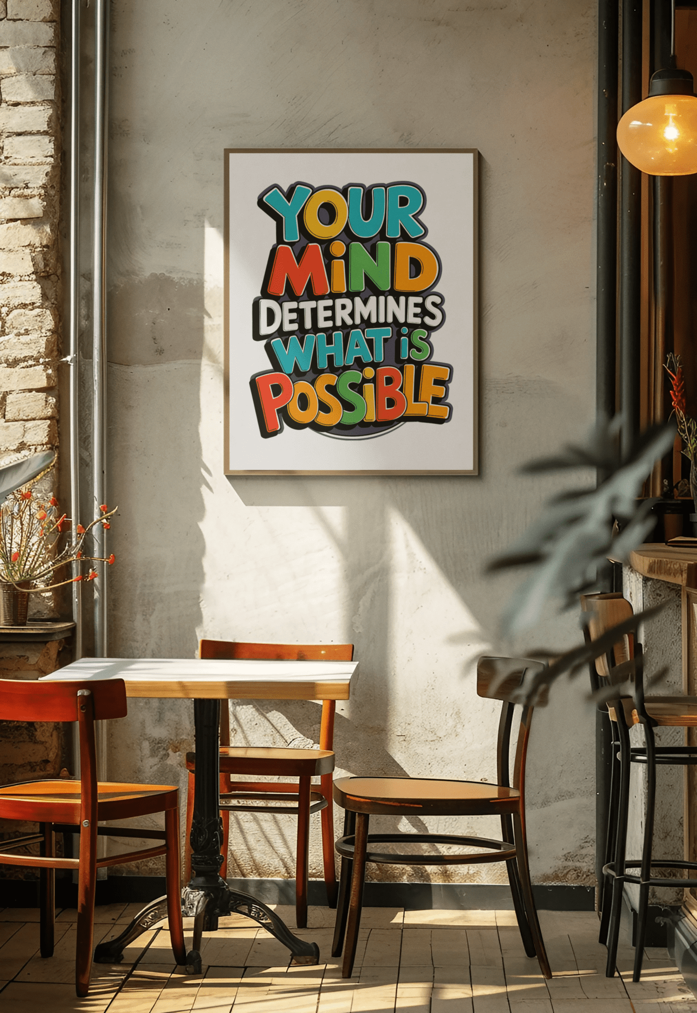 Inspirational Mindset Poster Colorful Wall Art Print - CraftBix