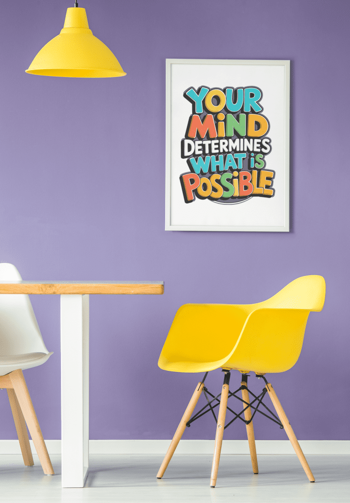 Inspirational Mindset Poster Colorful Wall Art Print - CraftBix